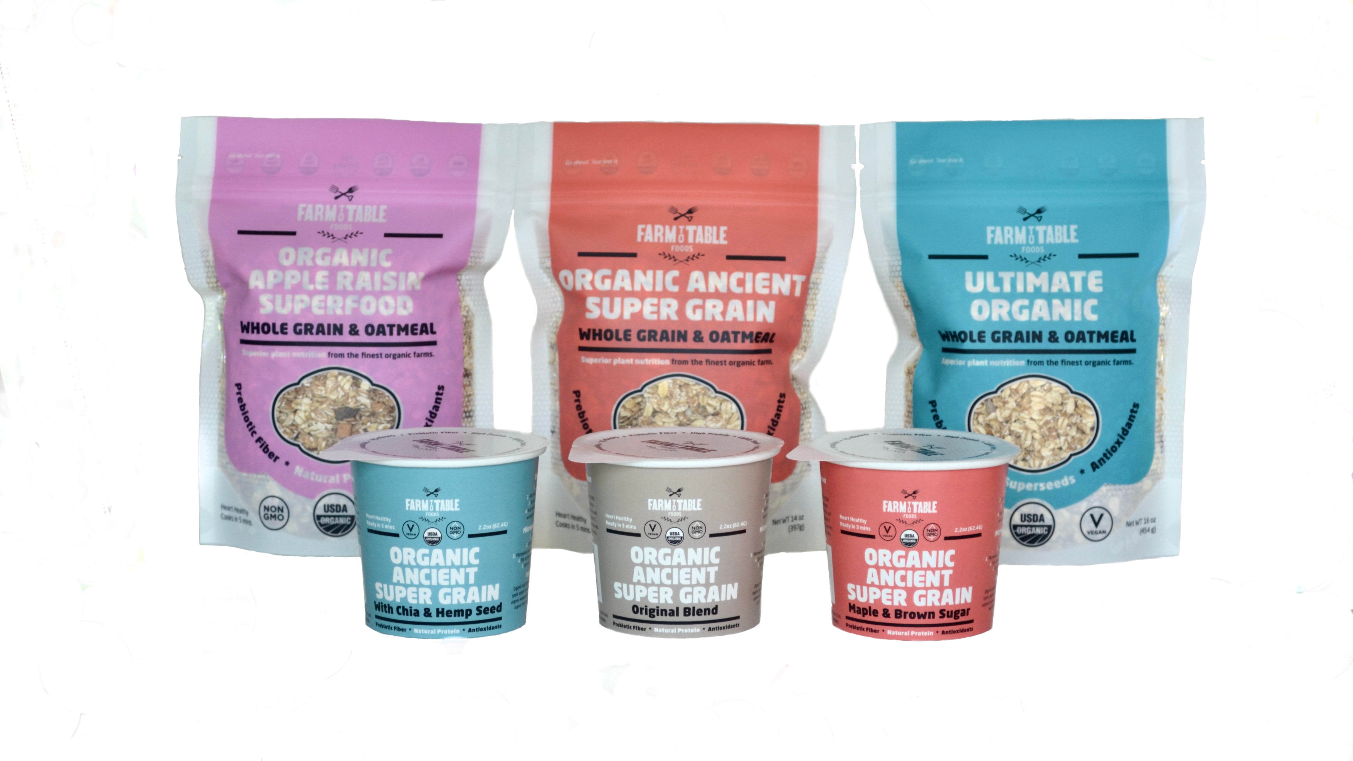 Craft Made Organic Oatmeal Blends from Farm to Table Foods