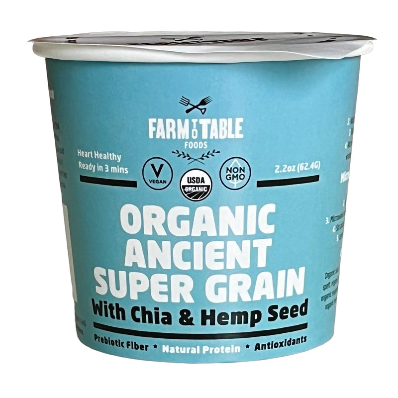 Organic Hemp and Chia Ancient Grain Oatmeal Cups-12 Pack – Farm to ...