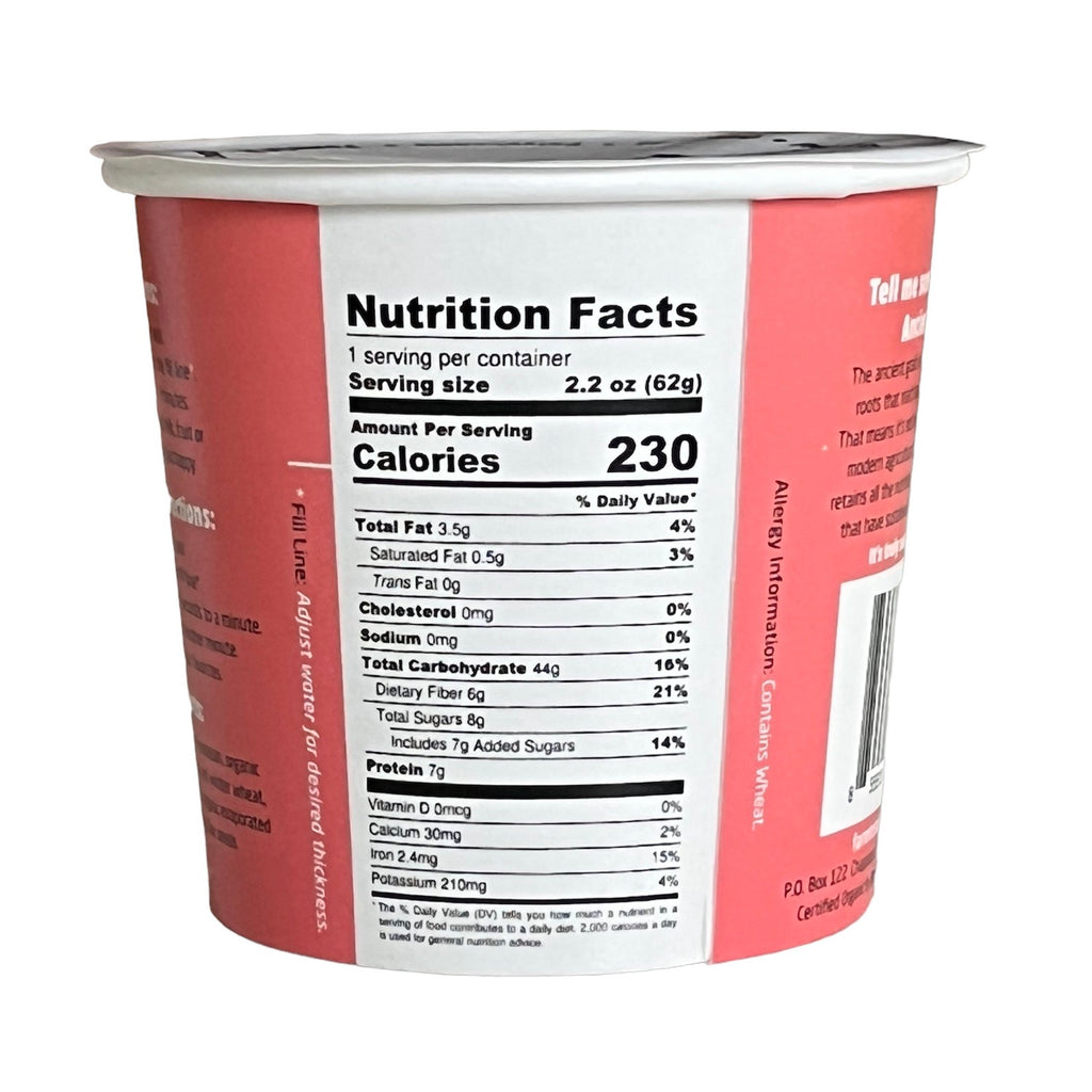 Organic Oatmeal Cups -Combination-12 pack – Farm to Table Foods